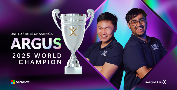 The world finals winner and 2025 Imagine Cup champion
